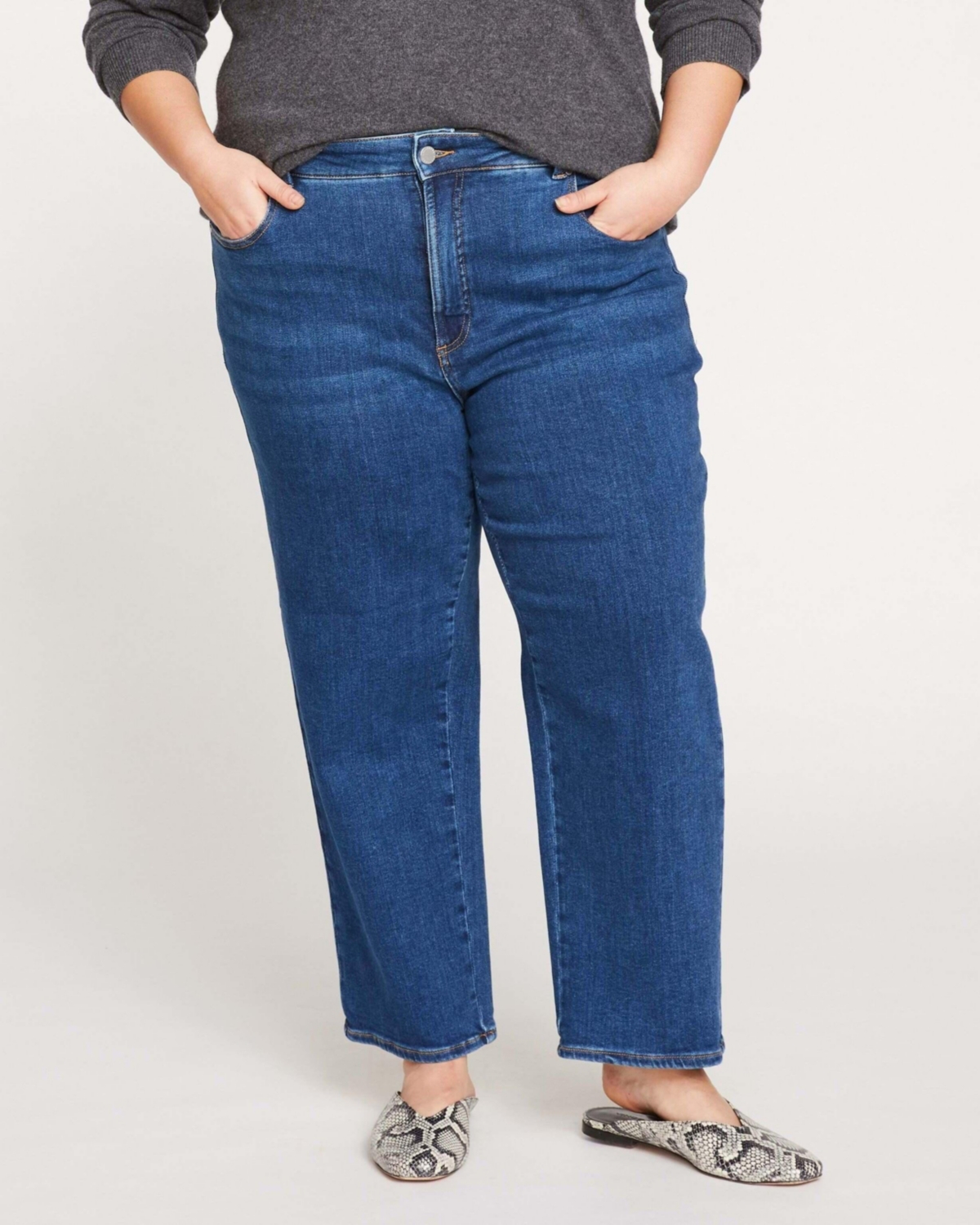 Click here for Universal Standard Womens High Rise Straight Leg J... prices