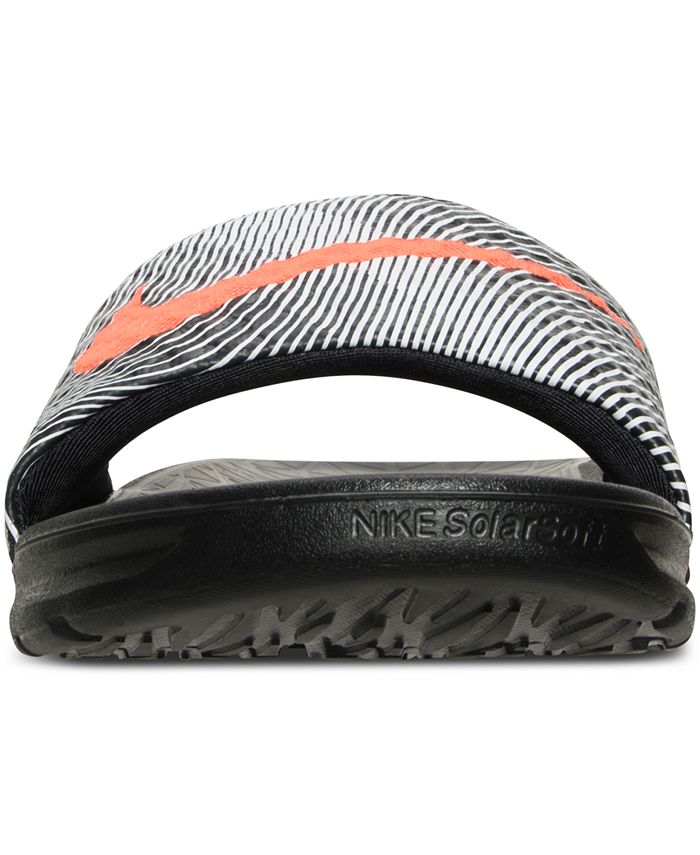Nike Men's Benassi Solarsoft Print Slide Sandals from Finish Line - Macy's