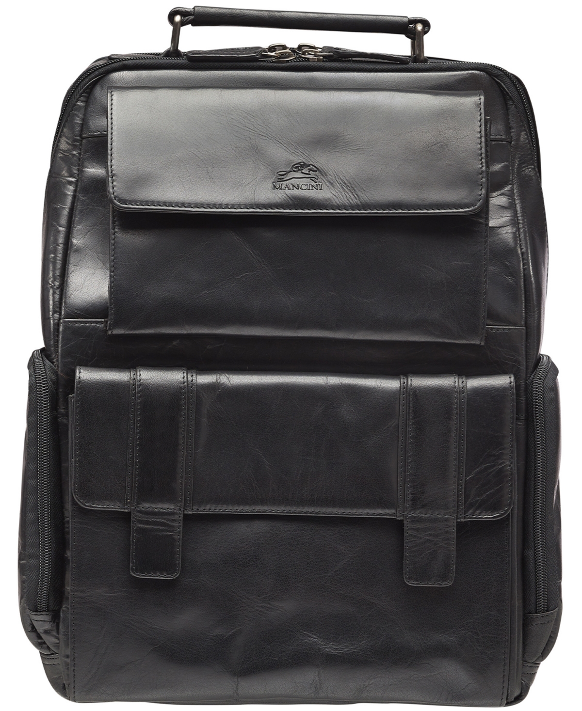 Click here for Mancini Mens Laptop and Tablet Backpack - Black prices