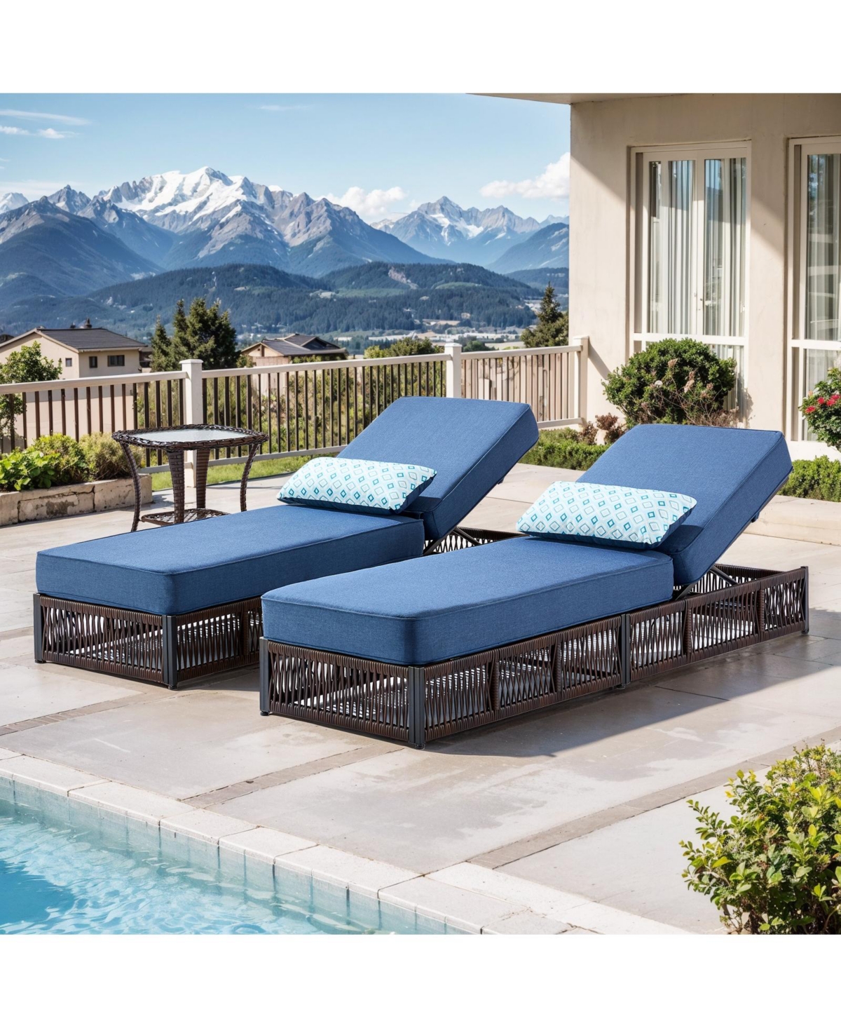 Click here for Gymojoy Brown 3-Piece Wicker Outdoor Chaise Lounge... prices