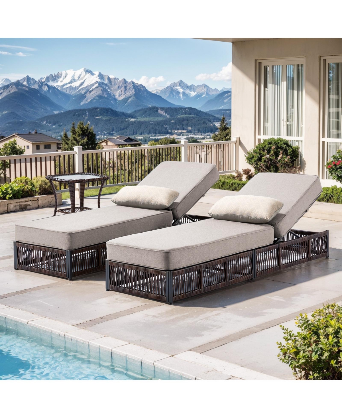 Click here for Gymojoy Brown 3-Piece Wicker Outdoor Chaise Lounge... prices