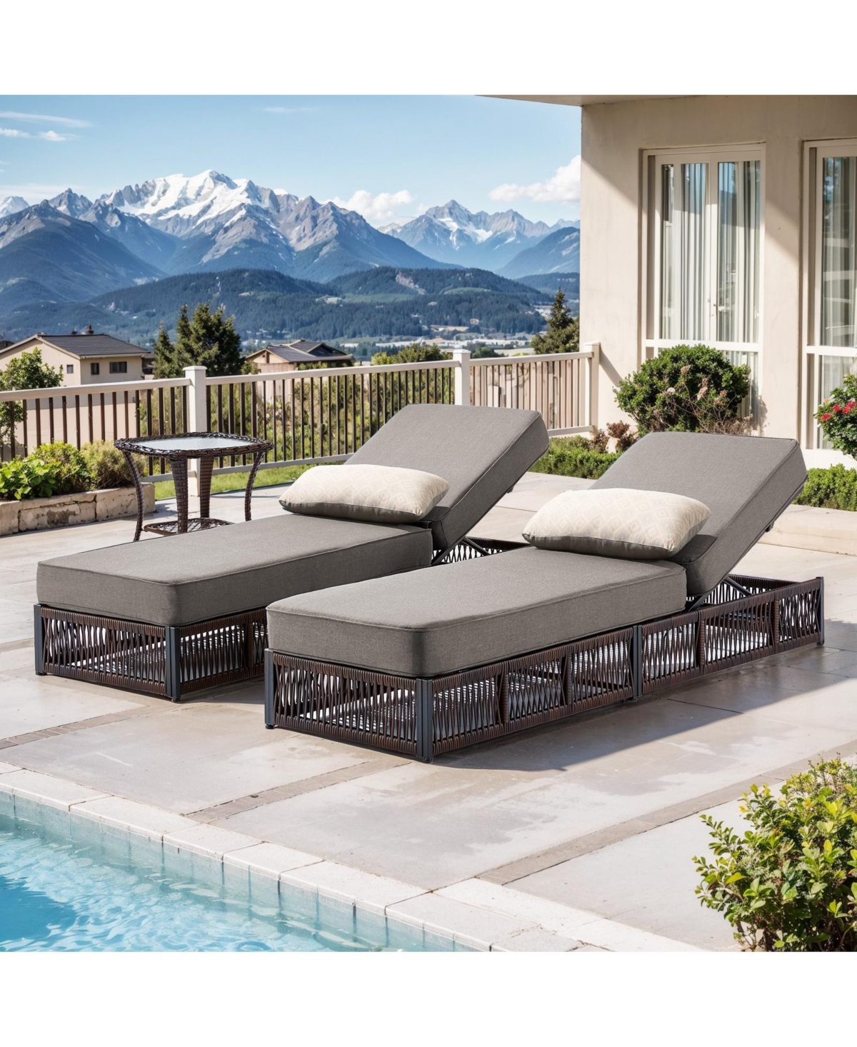 Click here for Gymojoy Brown 3-Piece Wicker Outdoor Chaise Lounge... prices