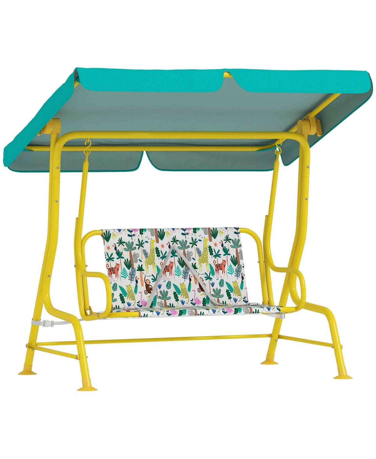 Click here for Qaba Kids 2-Seater Porch Swing with Seat Belts  Ad... prices