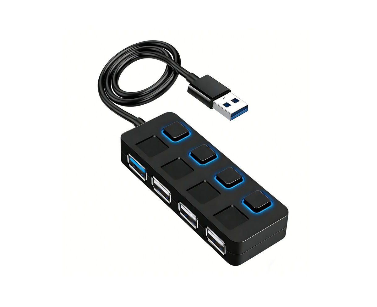 Click here for Risokeys Usb 3.0 Hub 4-Port - with Individual Led... prices