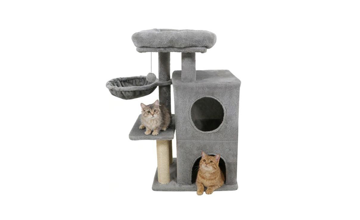 Click here for Aostirmotor Stable Cat Tree with 2-Tier Cat Condo... prices