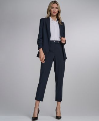 Click here for Calvin Klein Womens Sleeveless Collared Blouse Wit... prices