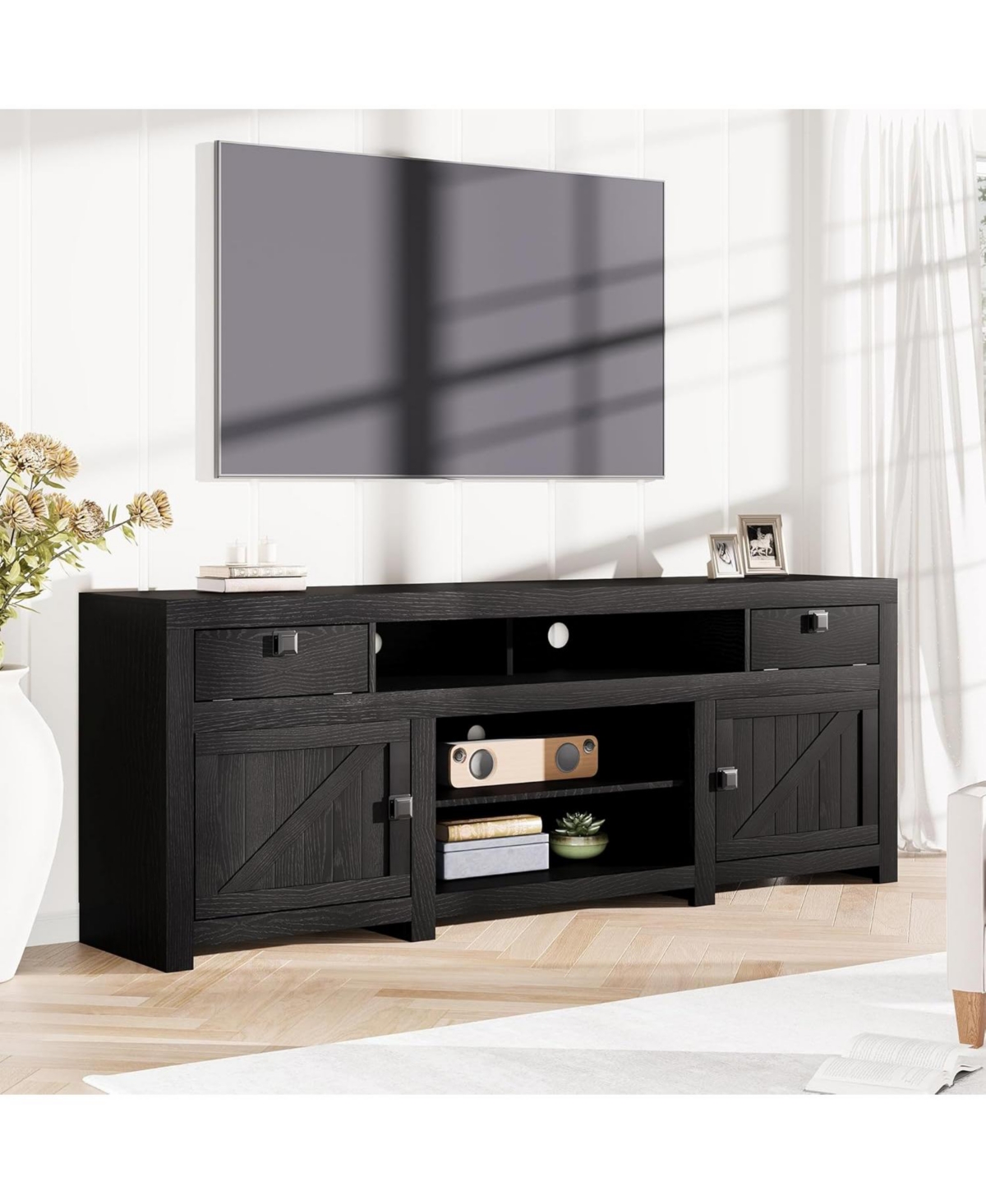Click here for gaomon Farmhouse Wooden Tv Cabinet for 65 in TVs... prices