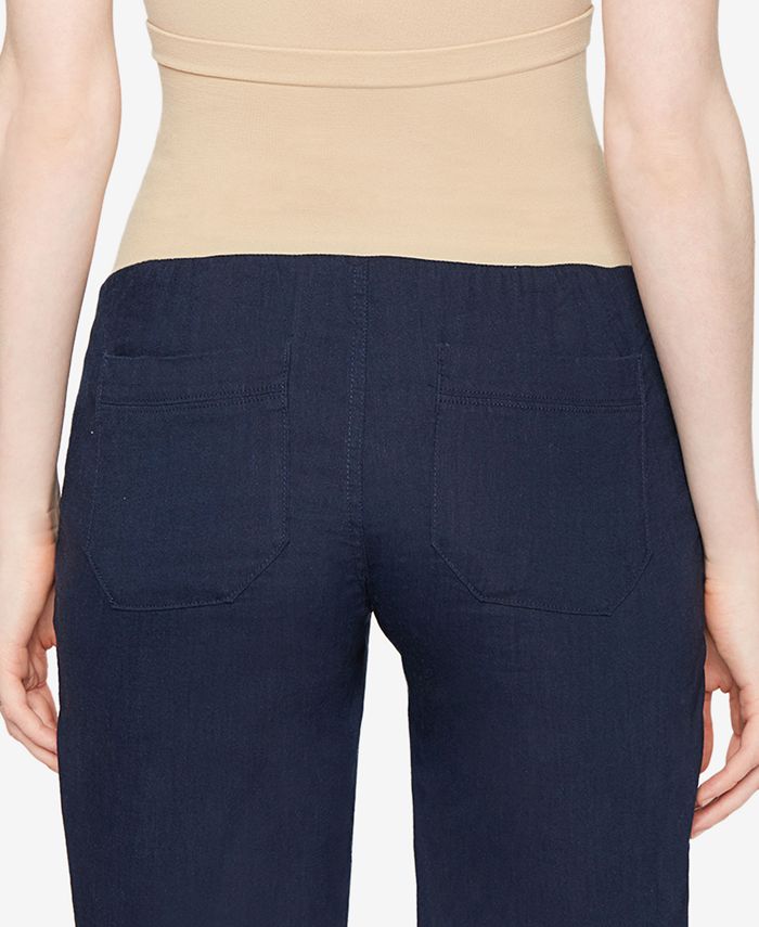 A Pea in the Pod Linen-Blend Cropped Pants - Macy's