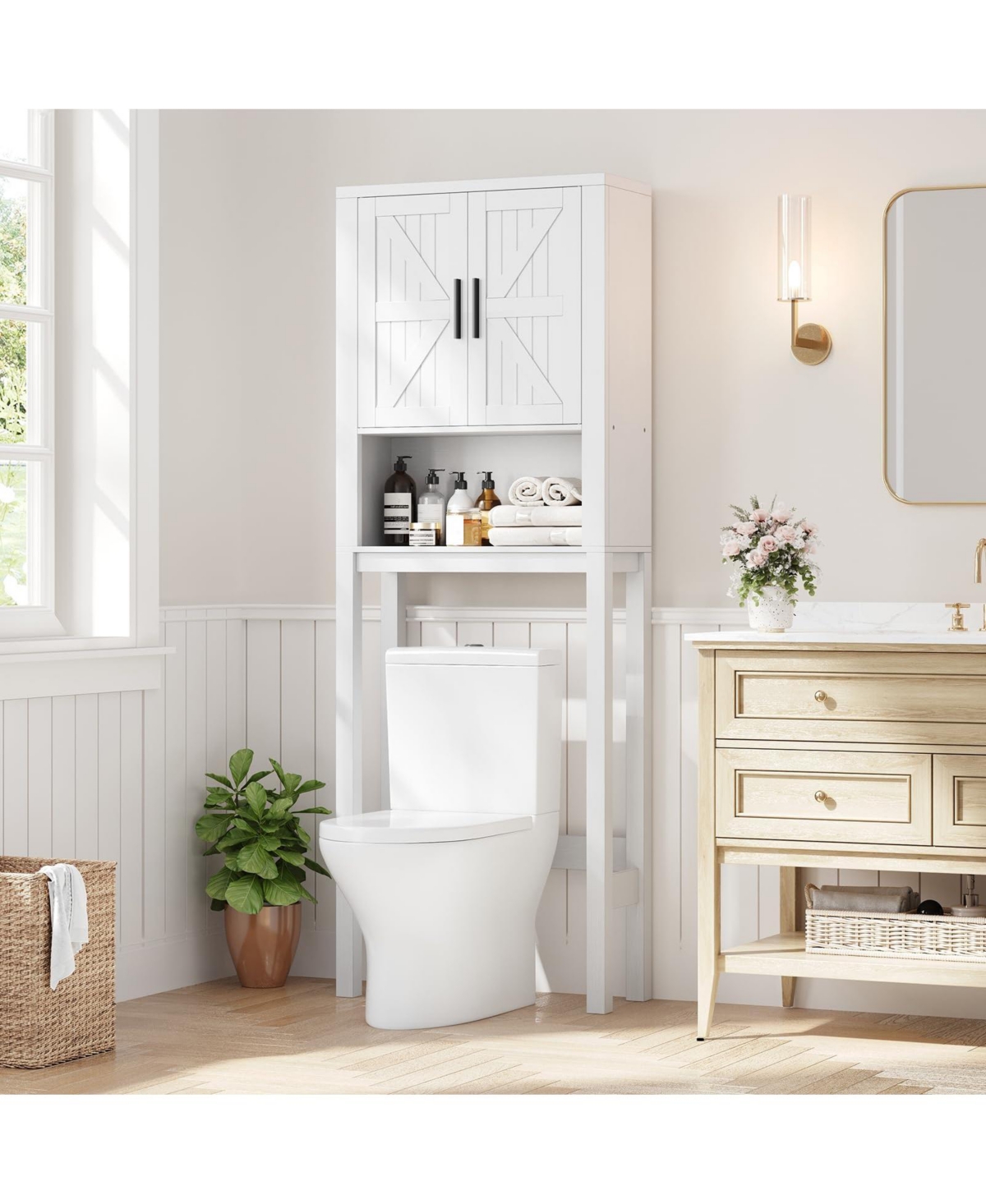 Click here for Homfan 23.6 Inches Wide Toilet Rack with Over The... prices