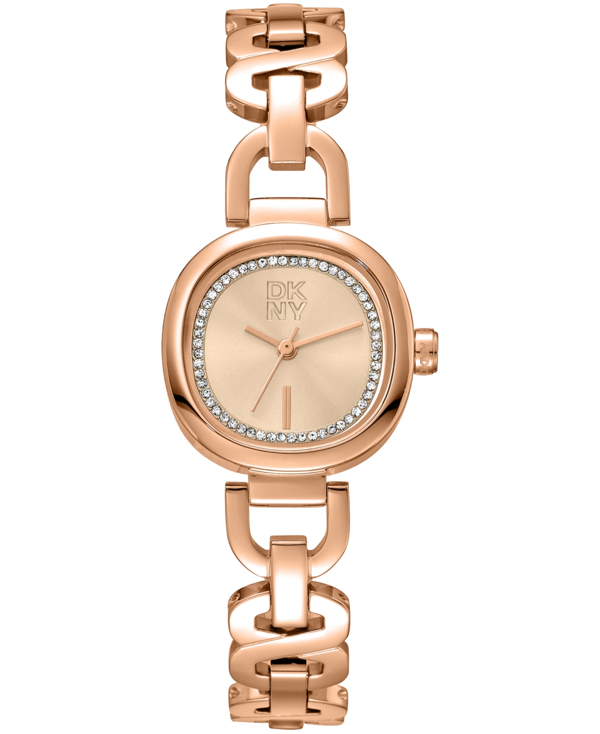 Click here for Dkny Womens Rose Gold Crystal Accented Dial Rose-G... prices