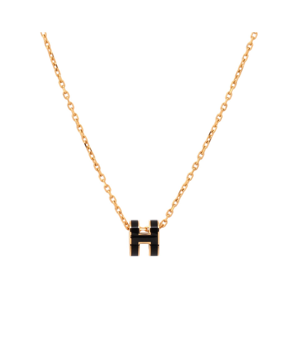 Click here for Pre-Owned HERMES Pop H Pendant Chain Necklace - En... prices