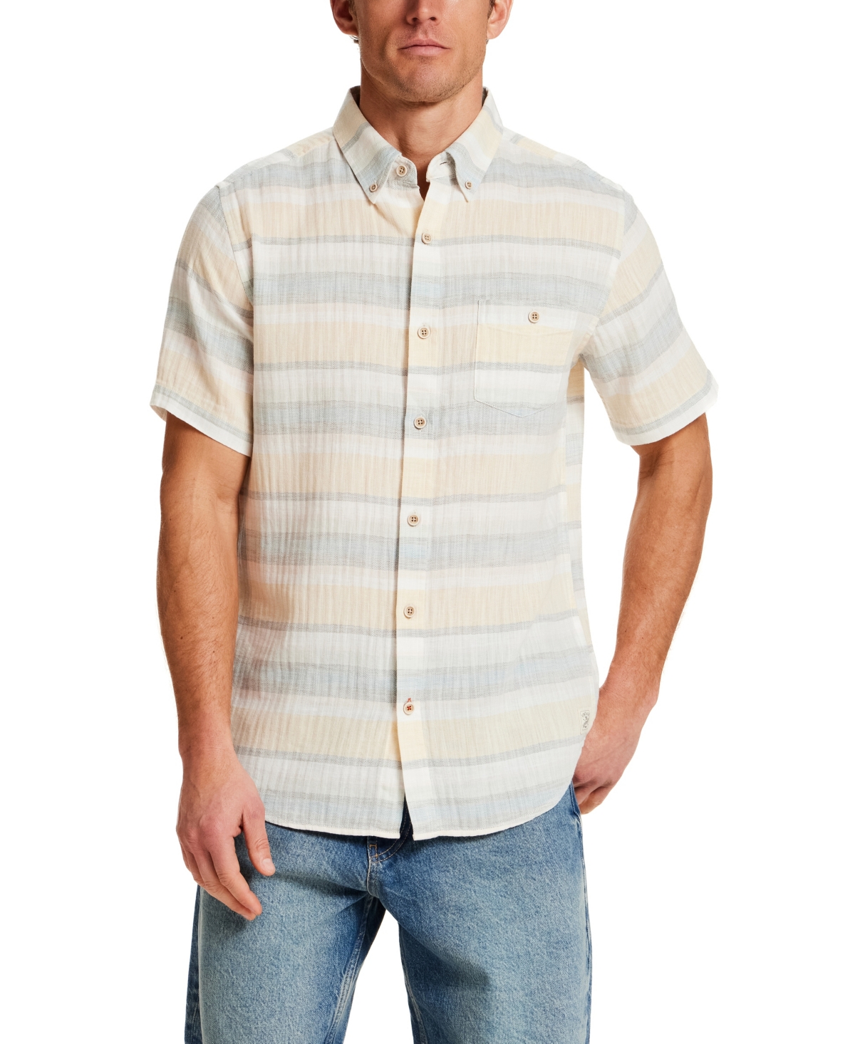 Click here for Weatherproof Vintage Mens Short-Sleeve Herringbone... prices
