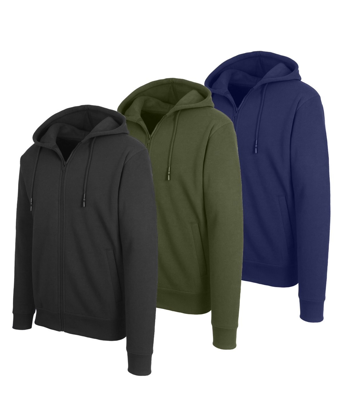 Click here for Blue Ice Mens Full Zip Hooded Sweatshirt  3-Pack -... prices