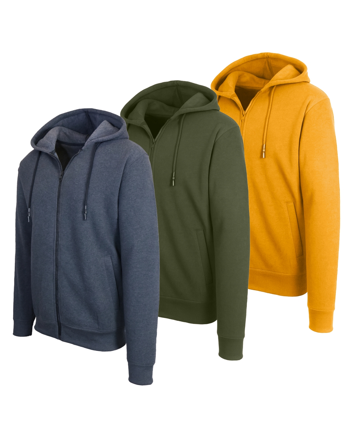 Click here for Blue Ice Mens Full Zip Hooded Sweatshirt  3-Pack -... prices