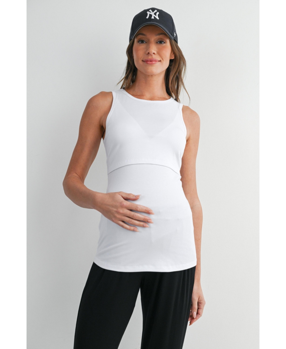Click here for Hello Miz Womens Maternity Nursing Ribbed Tank Top... prices