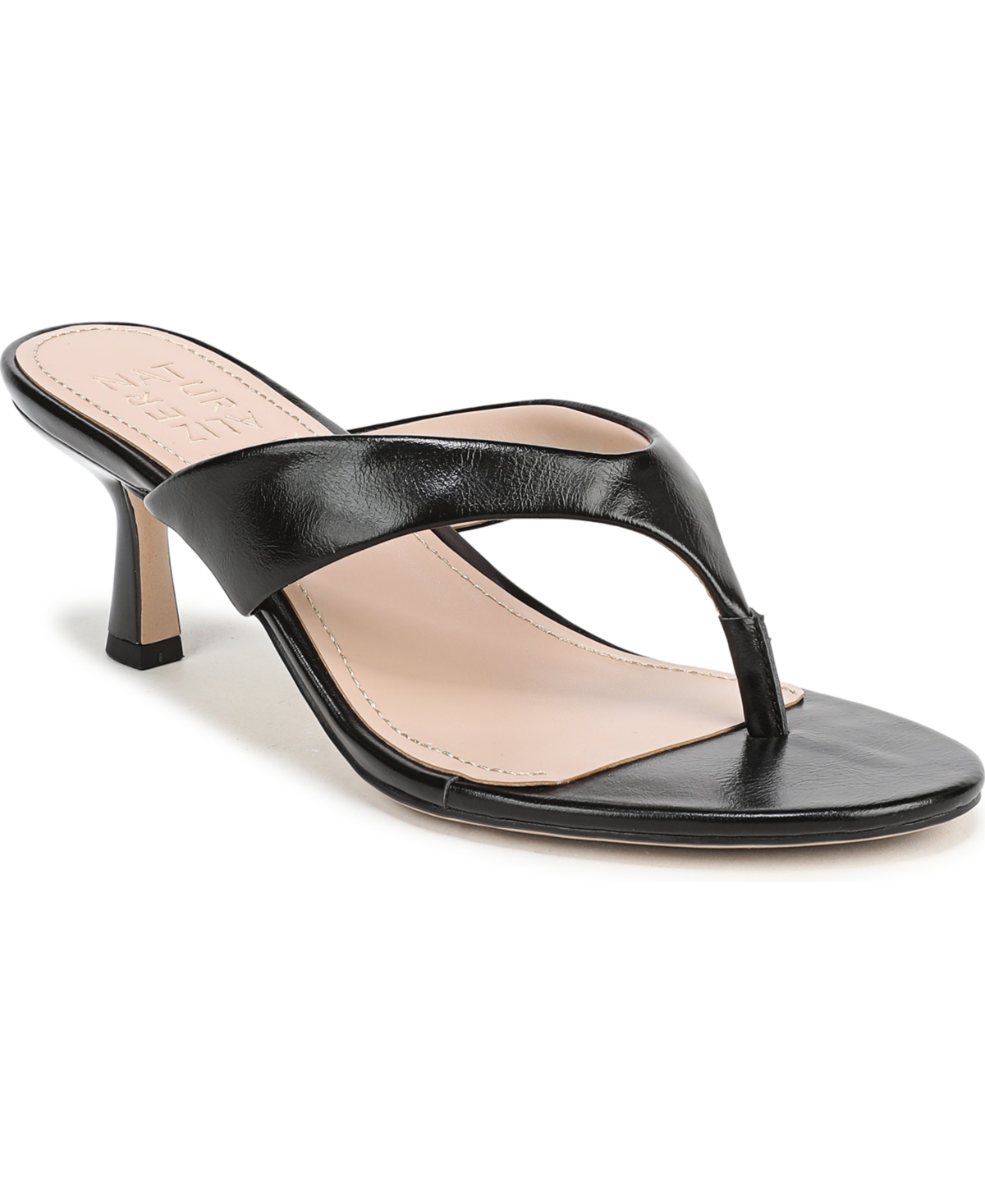 Click here for Naturalizer Womens Tressa Thong Sandals - Black Fa... prices