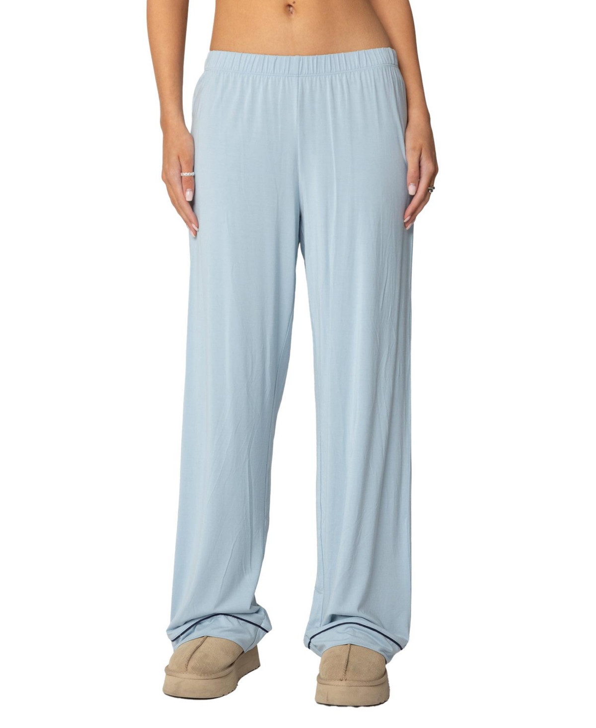 Click here for Edikted Womens Jeanette Pants - Light-blue prices