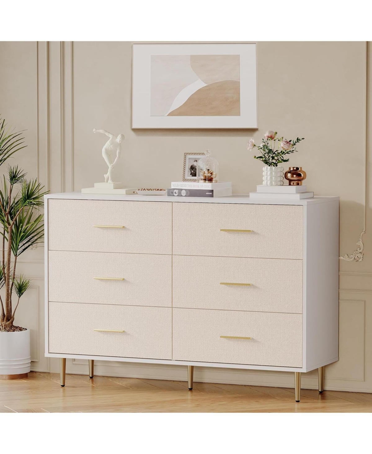 Click here for gaomon 6 Drawer Dresser  Modern White Chest of Dra... prices
