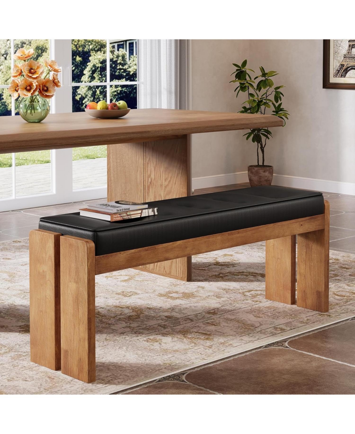 Click here for Tribesigns Solid Wood Dining Bench  Modern Kitchen... prices