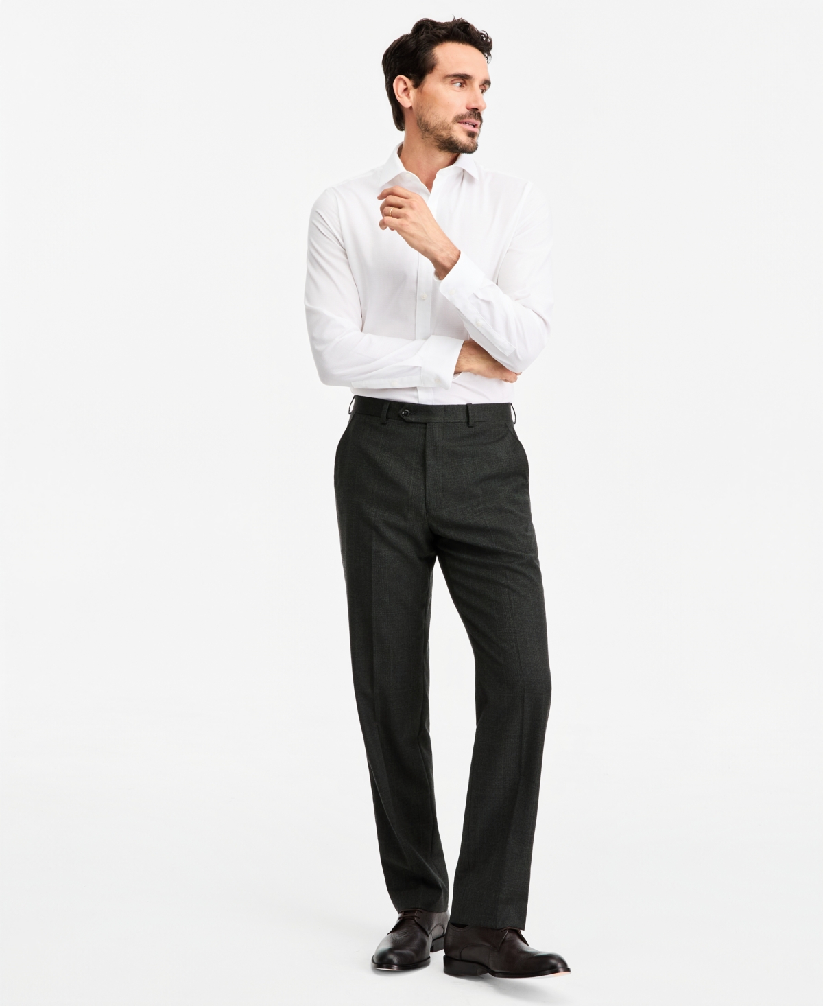 Click here for Michael Kors Mens Classic-Fit Wool-Blend Stretch P... prices