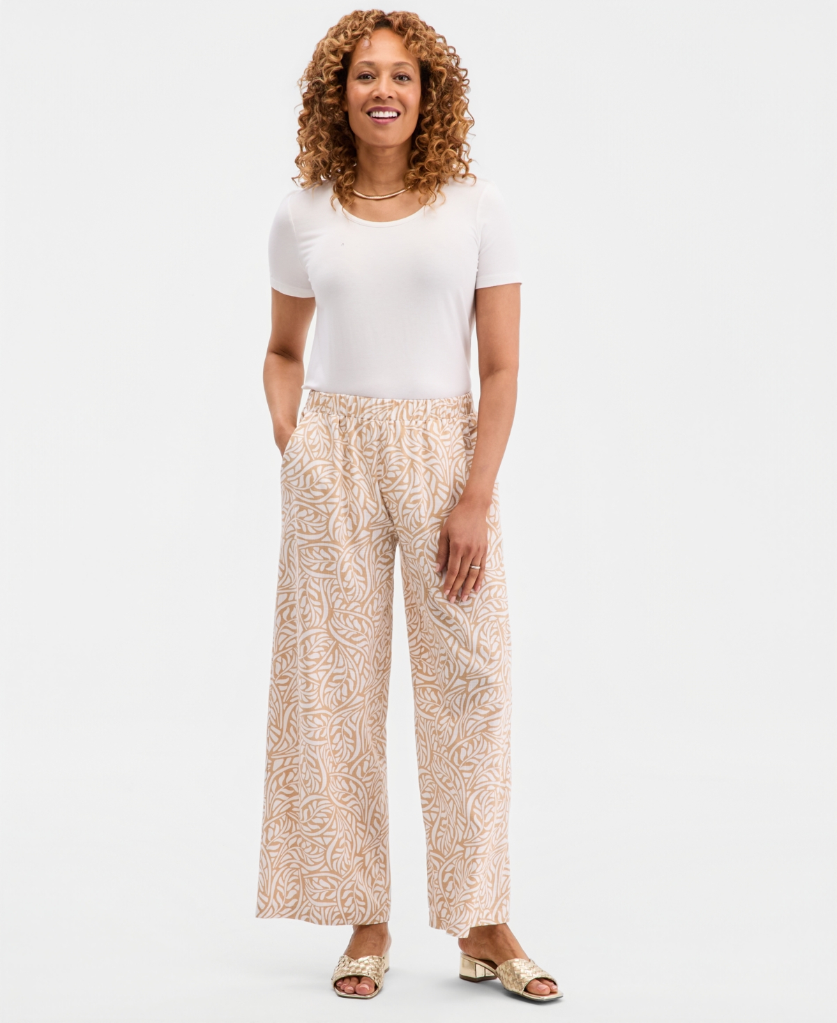 Click here for Jm Collection Womens Printed Pull-On Pants  Macys... prices