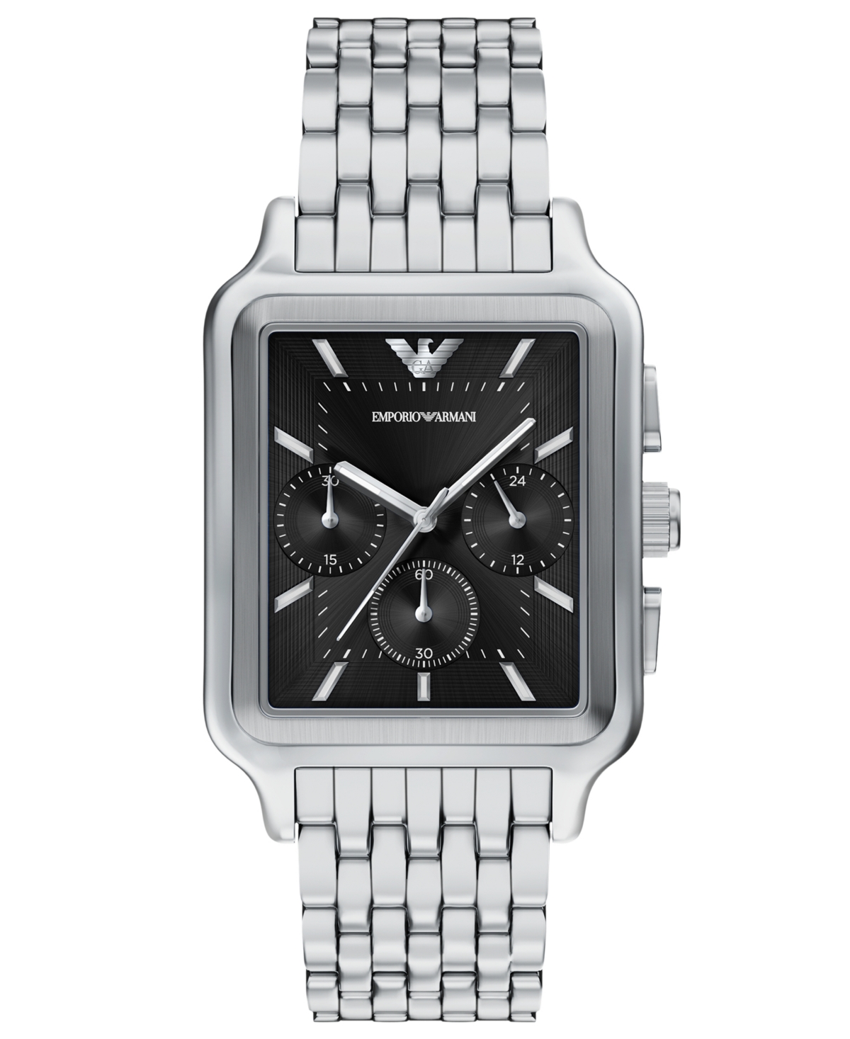 Click here for Emporio Armani Mens Quartz Chronograph Silver Stai... prices