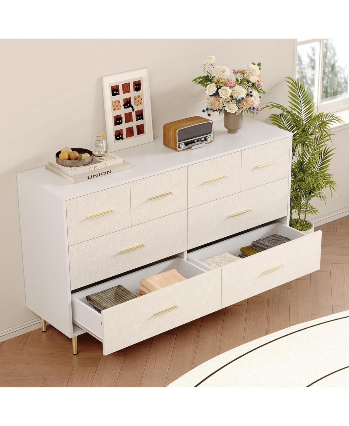 Click here for gaomon 8 Drawer Dresser  Modern White Dresser for... prices
