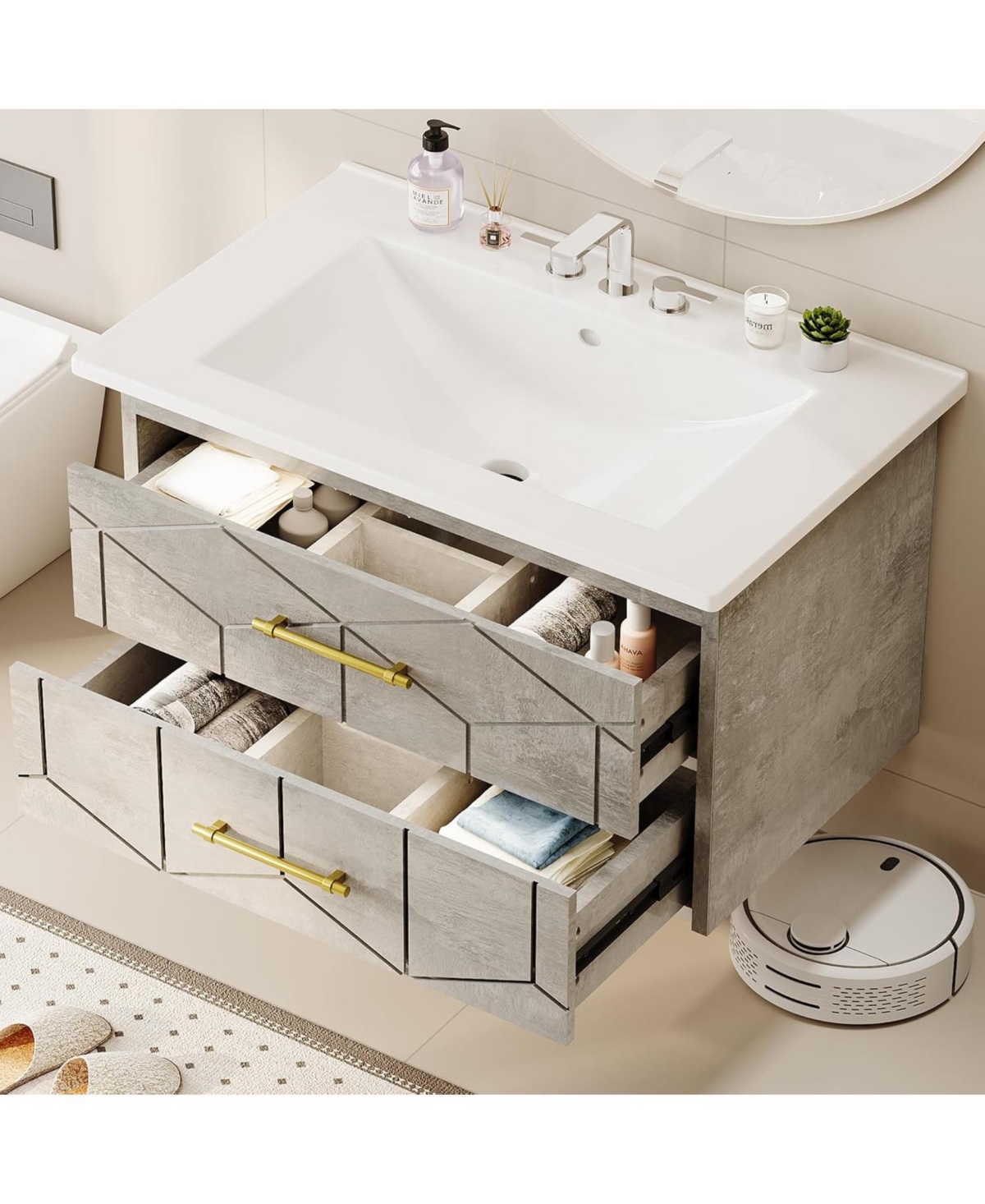 Click here for gaomon 30" Bathroom Vanity with Sink Combo Fl... prices