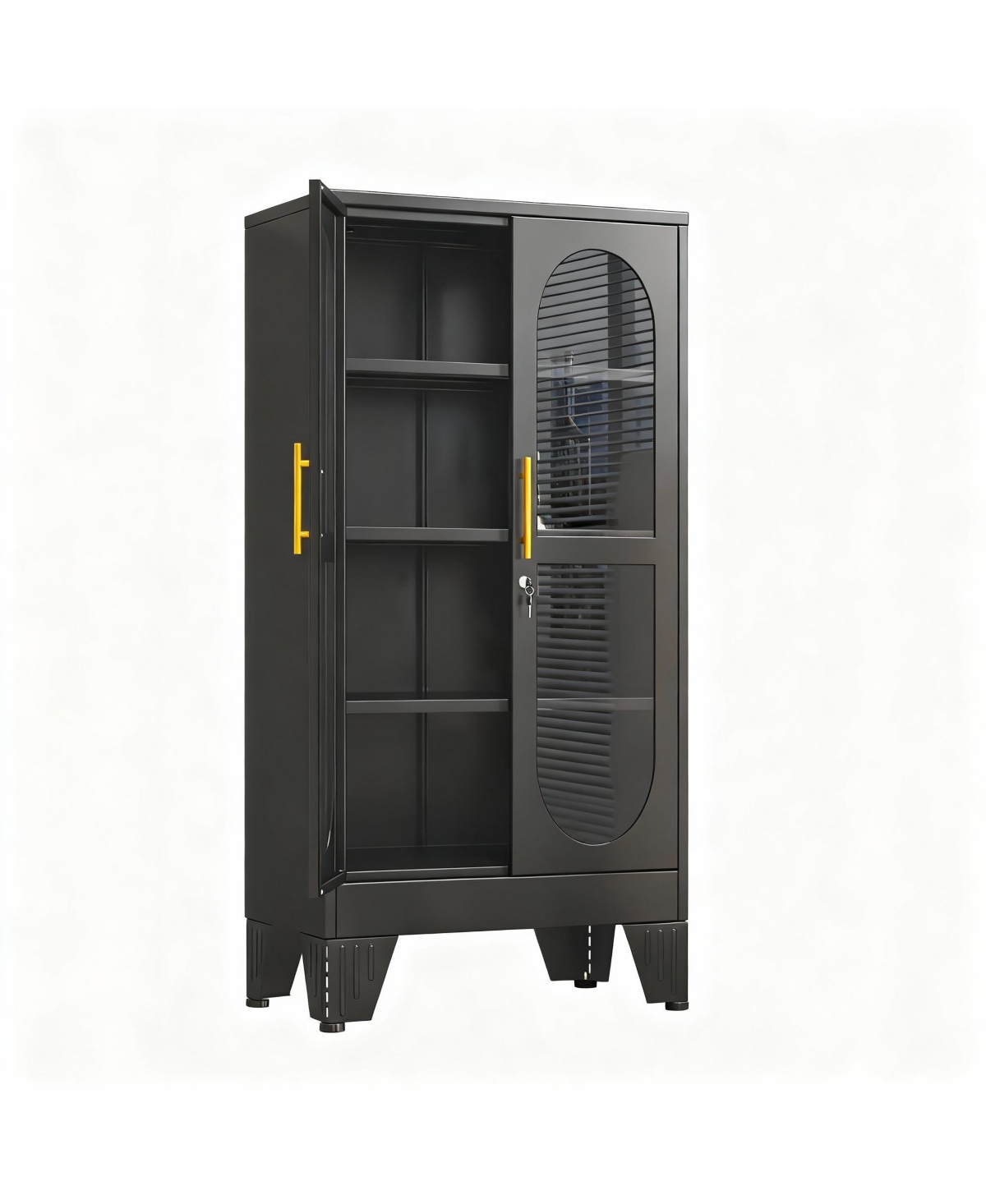 Click here for Yigii Elegant Glass Door Cabinet with Locking Mech... prices