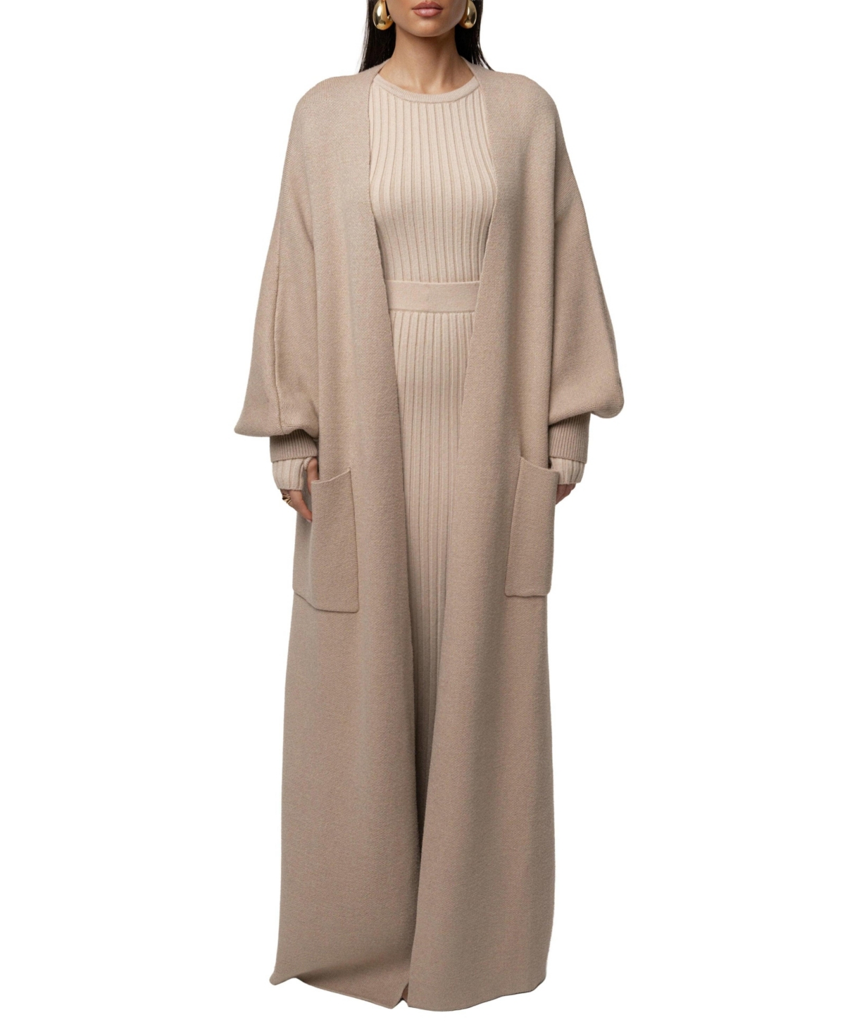 Click here for Jluxlabel Womens Soft Embrace Cardigan - Beige prices