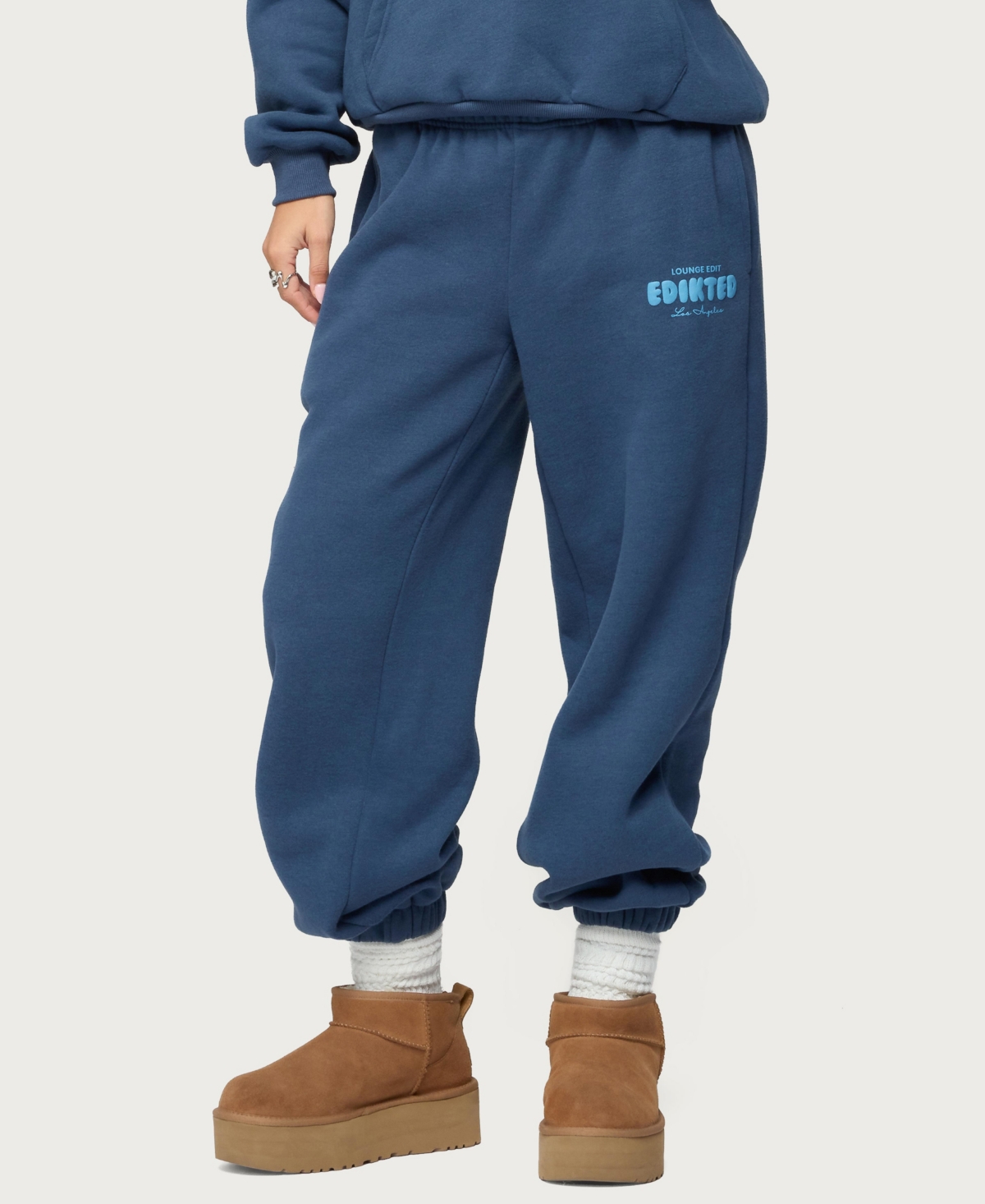 Click here for Edikted Womens Lounge Edit Sweatpants - Navy prices