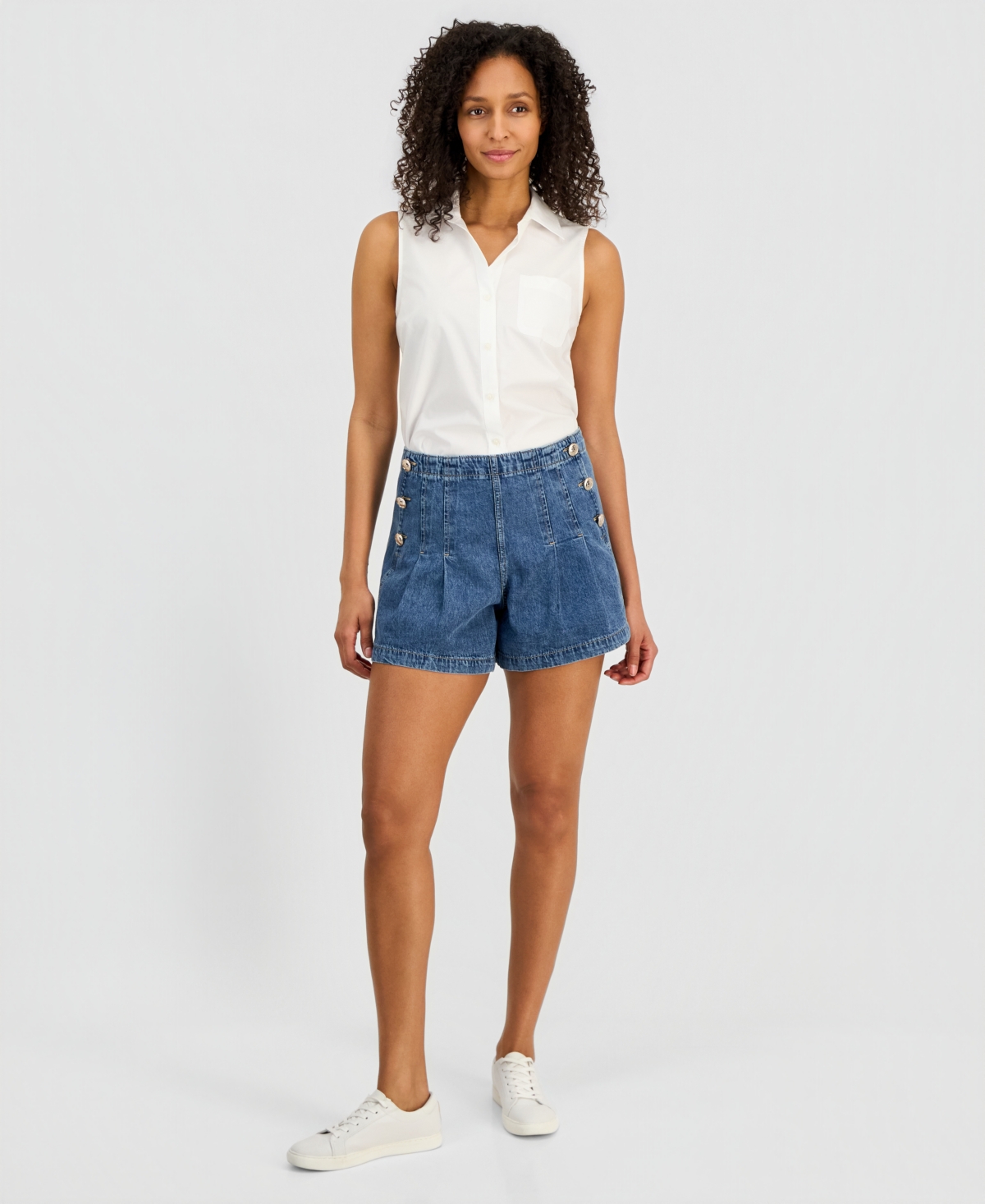 Click here for Nautica Womens Denim Sailor Shorts - Ws 082- Annie... prices