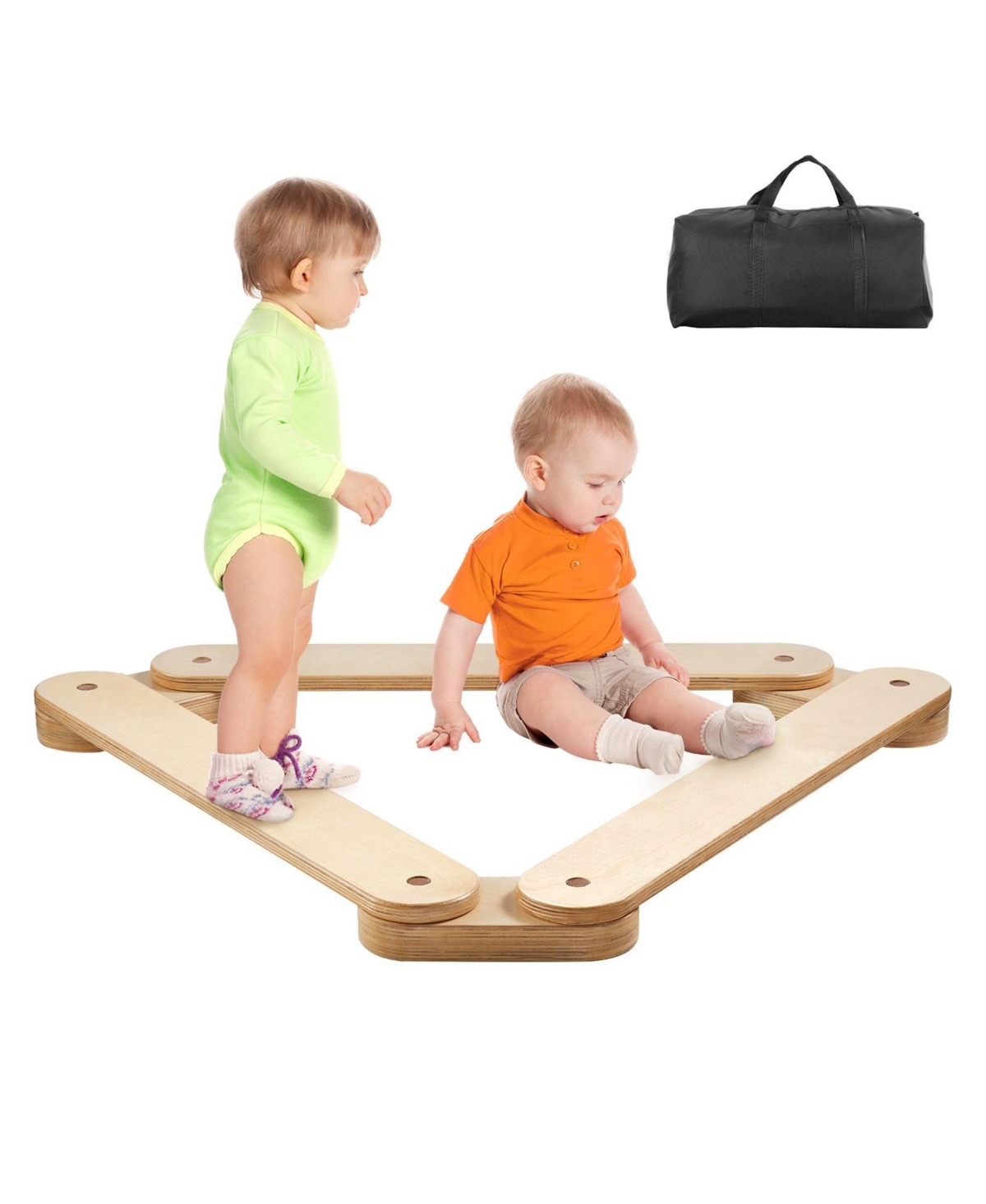 Click here for Sugift 3-Piece Wooden Balance Beam Stepping Stones... prices
