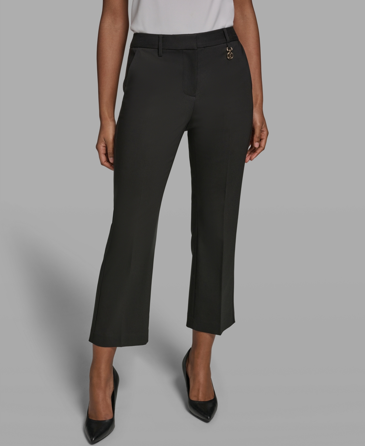 Click here for Karl Lagerfeld Paris Womens Woven Ankle Pants - Bl... prices