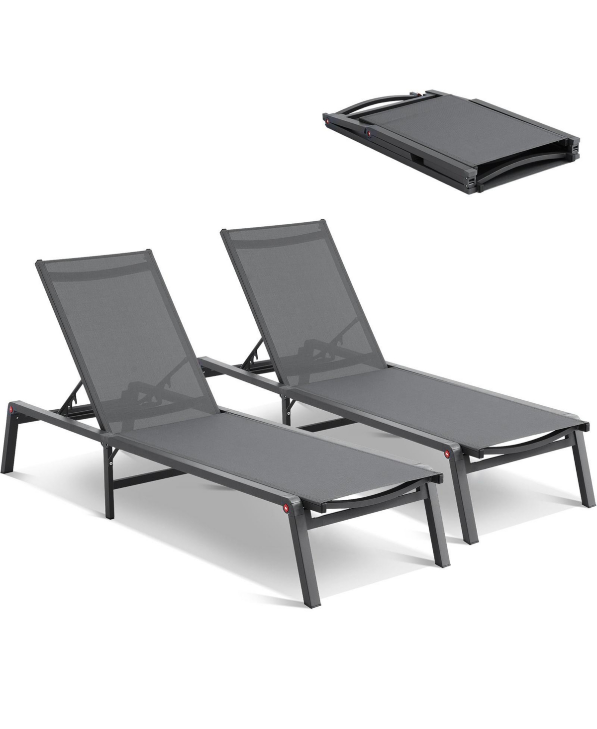 Click here for Mecale 2-Piece Outdoor Patio Chaise Lounge Chair S... prices