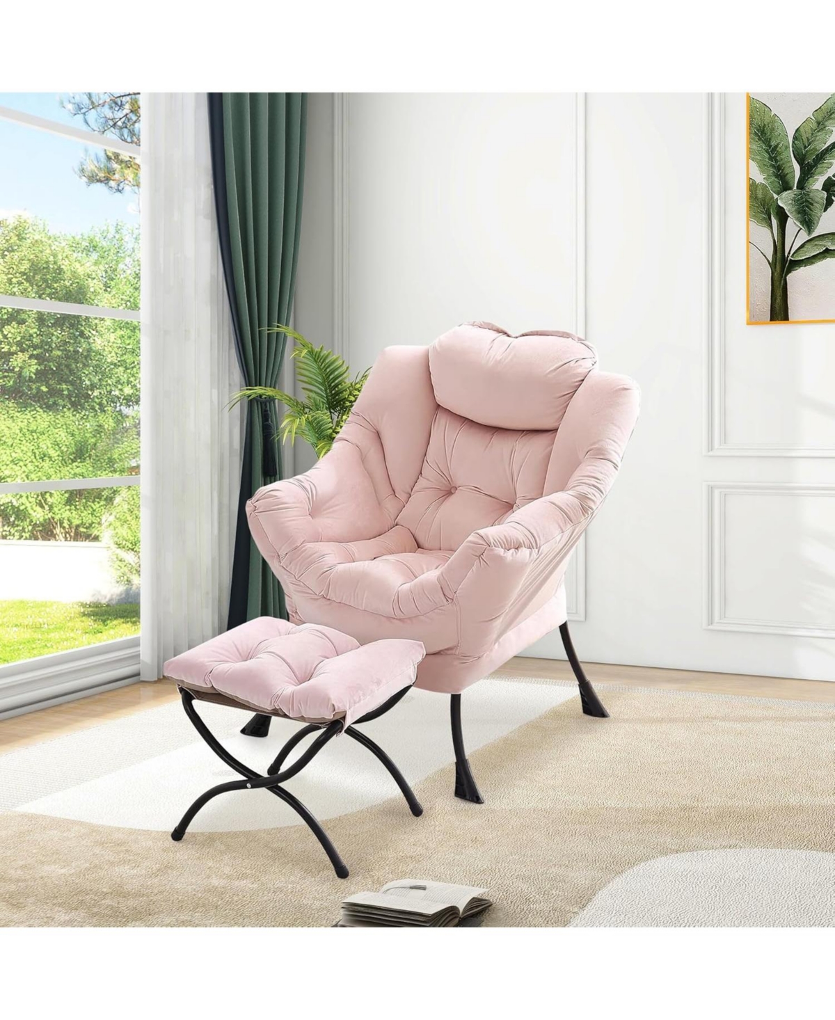 Click here for gaomon Lazy Chair with Ottoman  Large Lounge Accen... prices