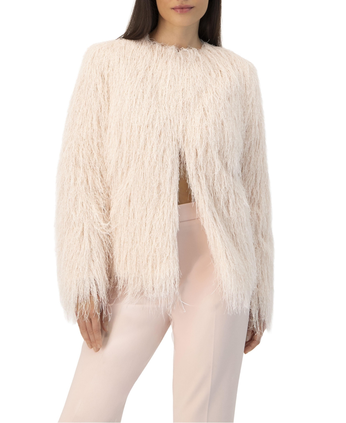 Click here for Ivonne Womens Fringe Coat with Snap Closures - Dus... prices