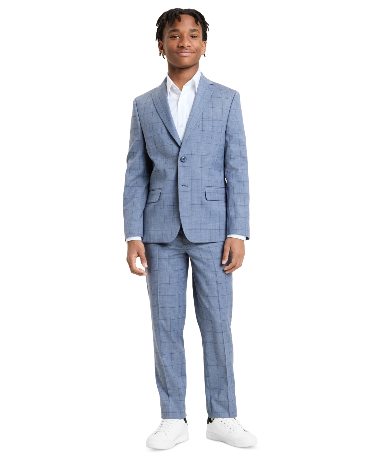 Click here for Michael Kors Boys 8-20 Windowpane Suit  2-Piece Se... prices