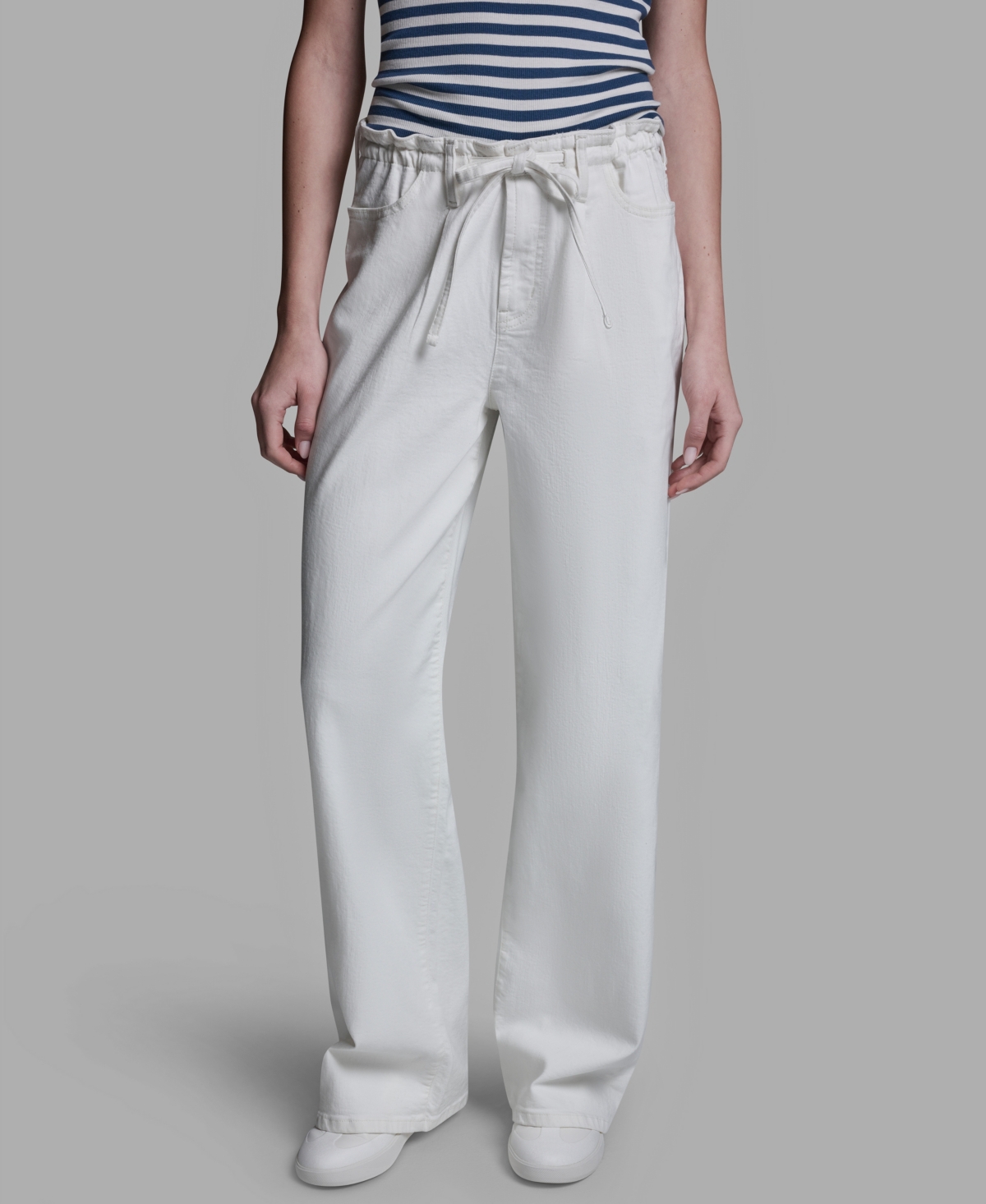 Click here for Bcbg Womens Mid-Rise Tie Detail Wide-Leg Pants - W... prices