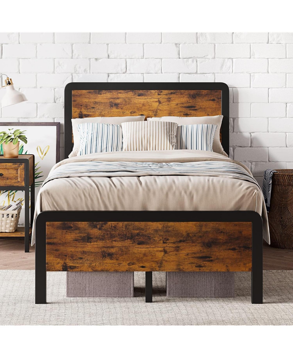 Click here for Gaomon Wood Platform Bed Frame with Headboard and... prices