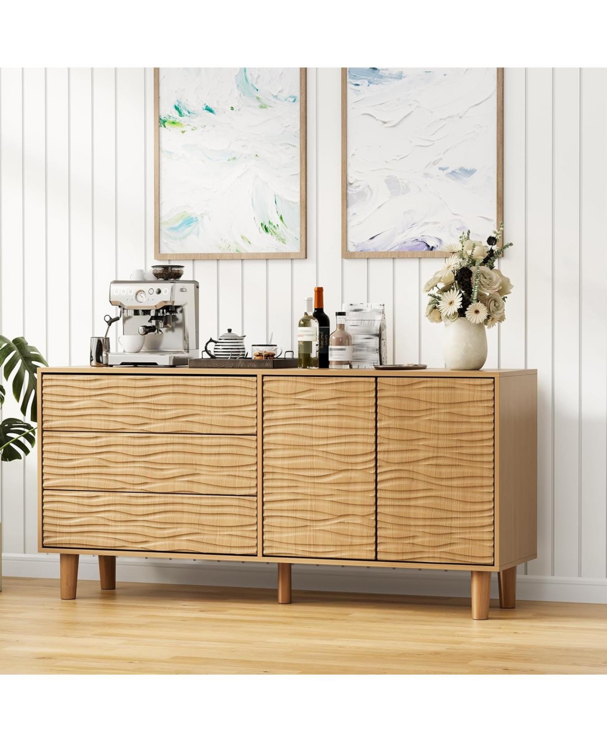 Click here for gaomon 61" Mid Century Sideboard Buffet Cabin... prices