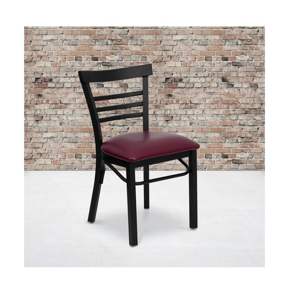 Click here for Emma+Oliver Three-Slat Ladder Back Metal Restauran... prices