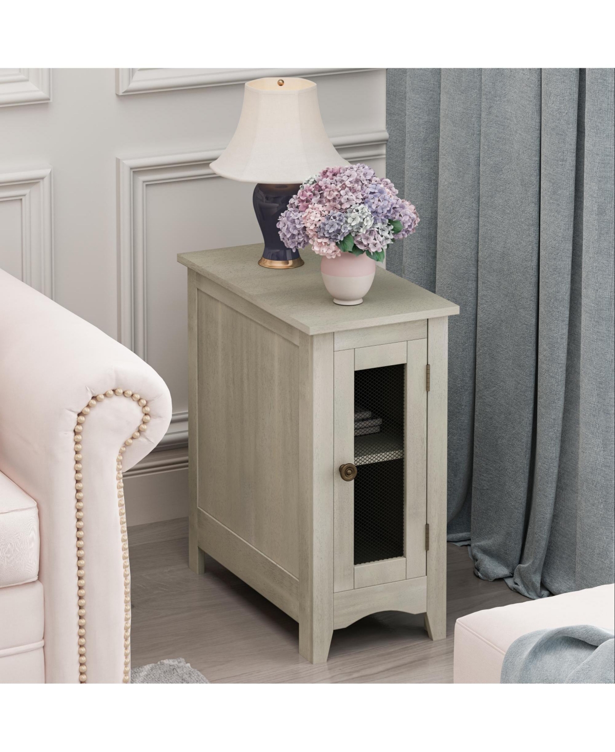 Click here for Rainsken Narrow Rectangle Nightstand  Modern Stora... prices