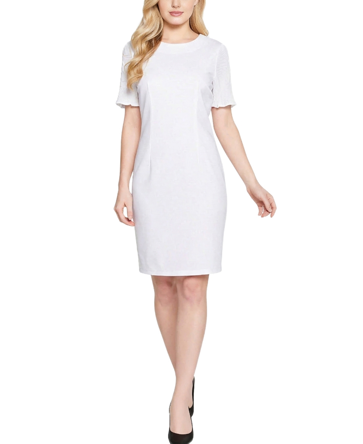Click here for Ny Collection Petite Pleated Short-Sleeve Dress -... prices