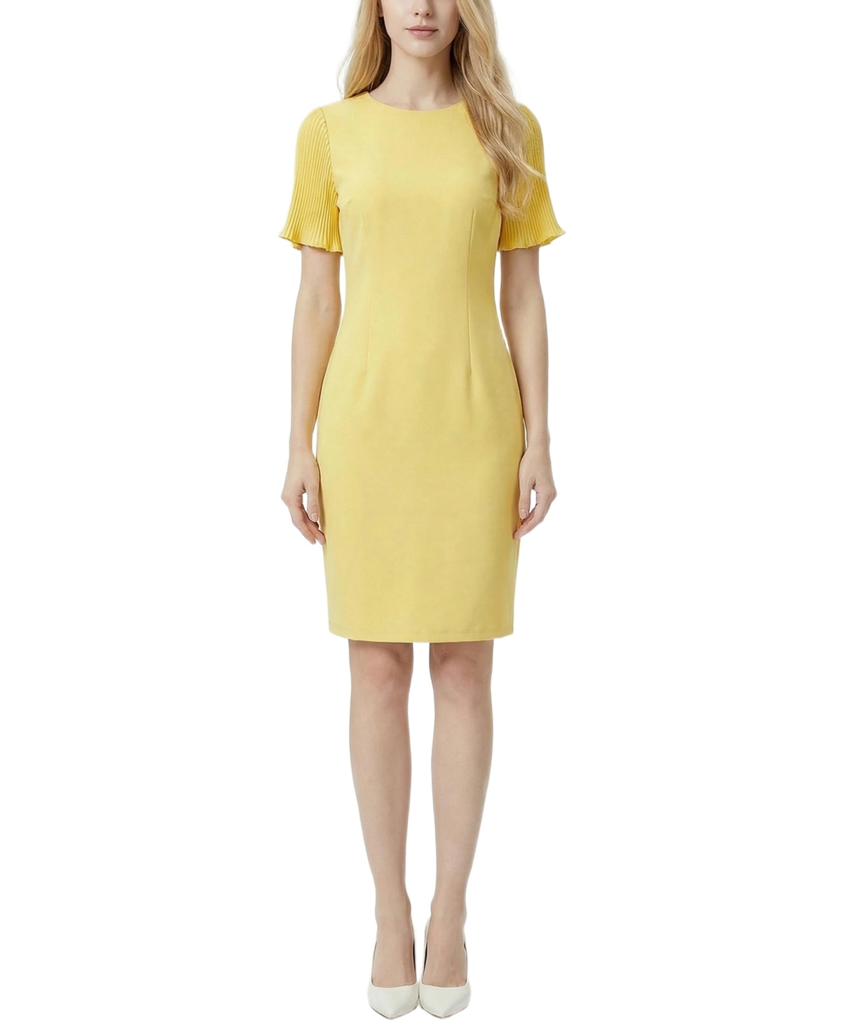 Click here for Ny Collection Petite Pleated Short-Sleeve Dress -... prices