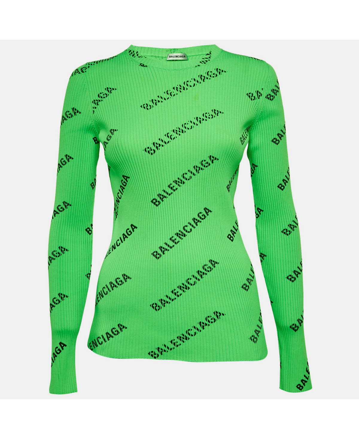 Click here for Pre-Owned Balenciaga Womens Techno Logo Print Rib... prices