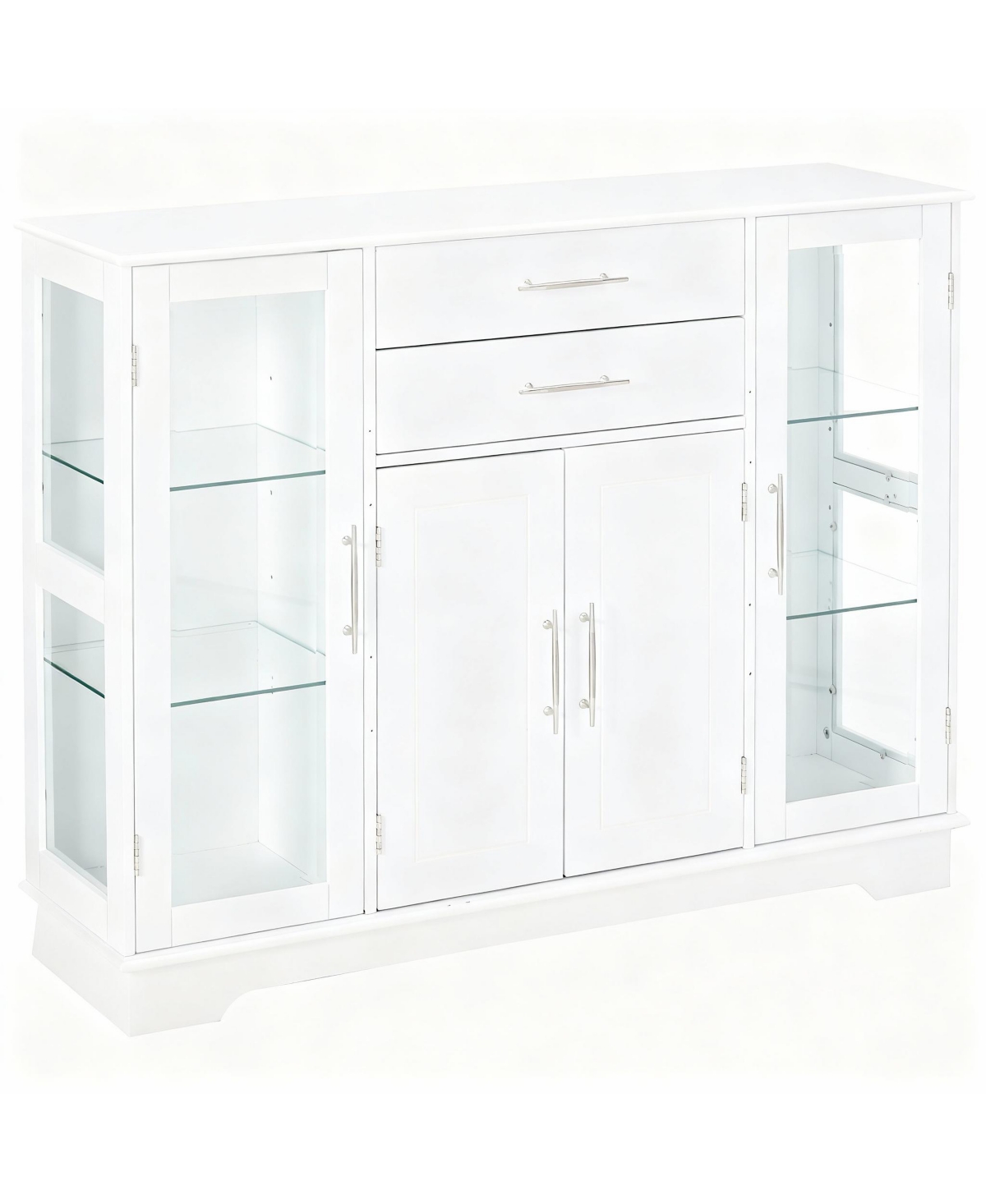 Click here for Yigii Kitchen Cabinet with Glass Doors and Drawers prices