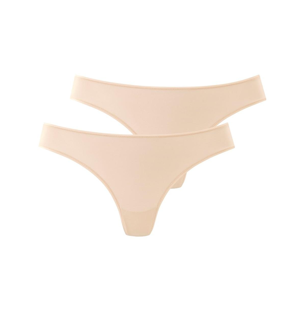 Click here for Lascana Womens 2 Pack Basic Thongs Lingerie - Beig... prices