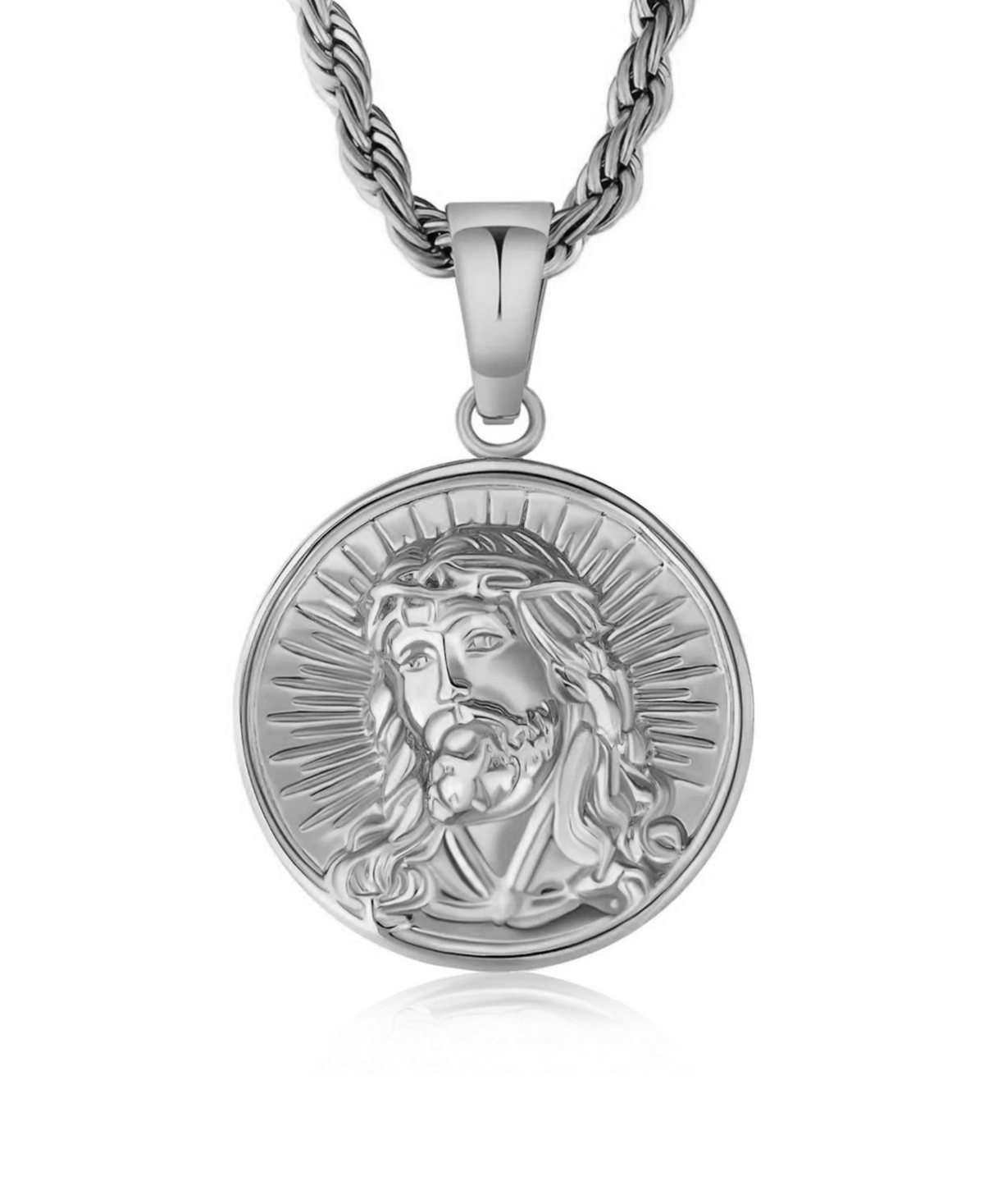 Click here for Rhona Sutton Mens Jesus Coin Stainless Steel Penda... prices