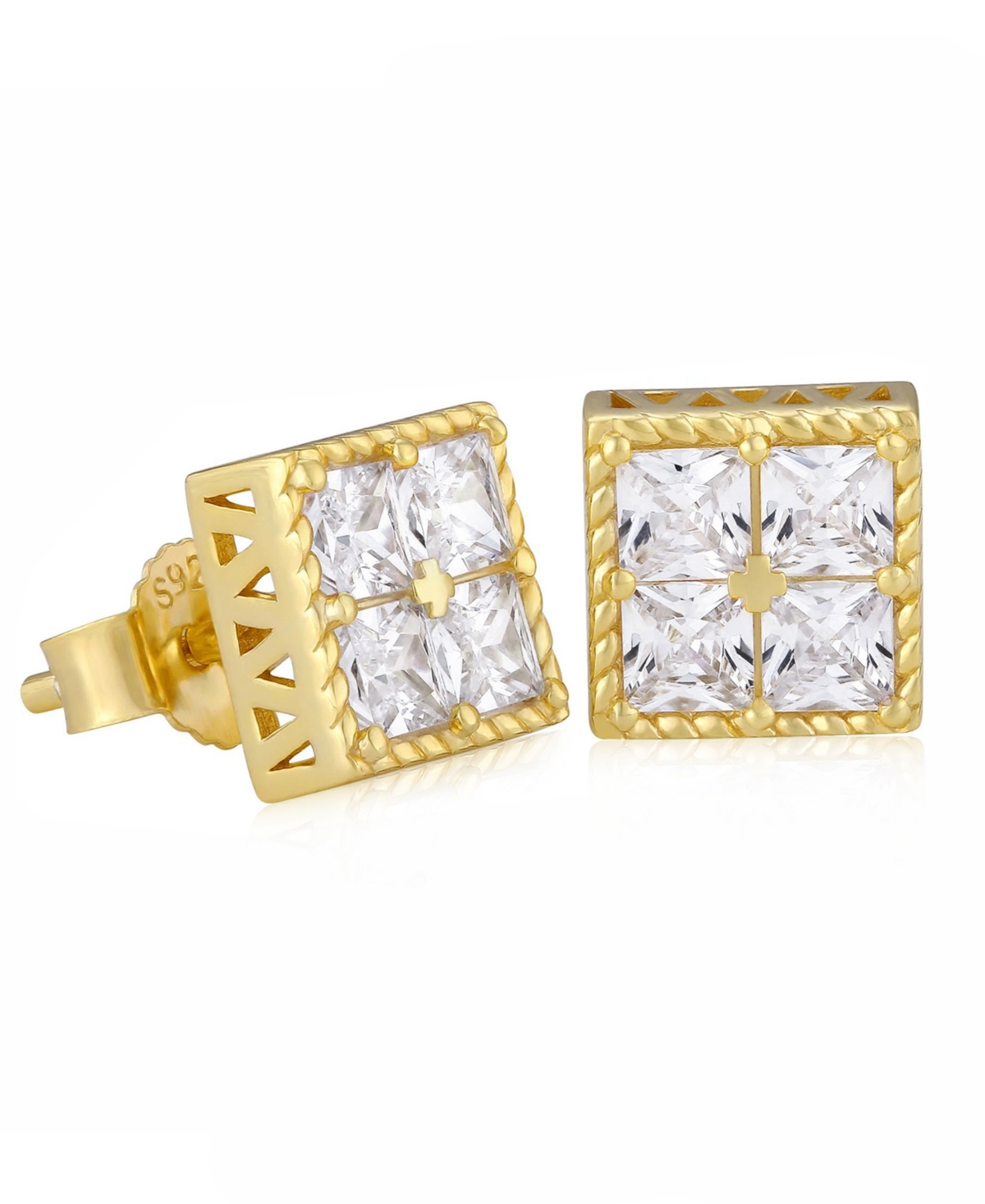 Click here for Rhona Sutton Mens Stud Earrings in 14k Gold Plated... prices